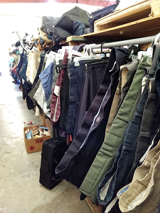 Men's pants paradise! From casual khakis to dress slacks, the selection rivals department stores but at a fraction of the price. 