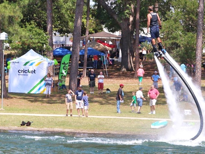 LakeFest brings out the daredevils and spectators alike—proving retirement doesn't mean the end of "hold my beer" moments.