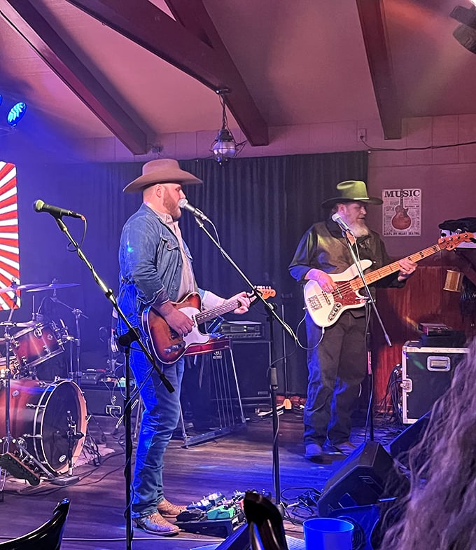 Live music at Tater Patch proves that comfort doesn't just come on a plate—sometimes it arrives through your ears wearing a cowboy hat.