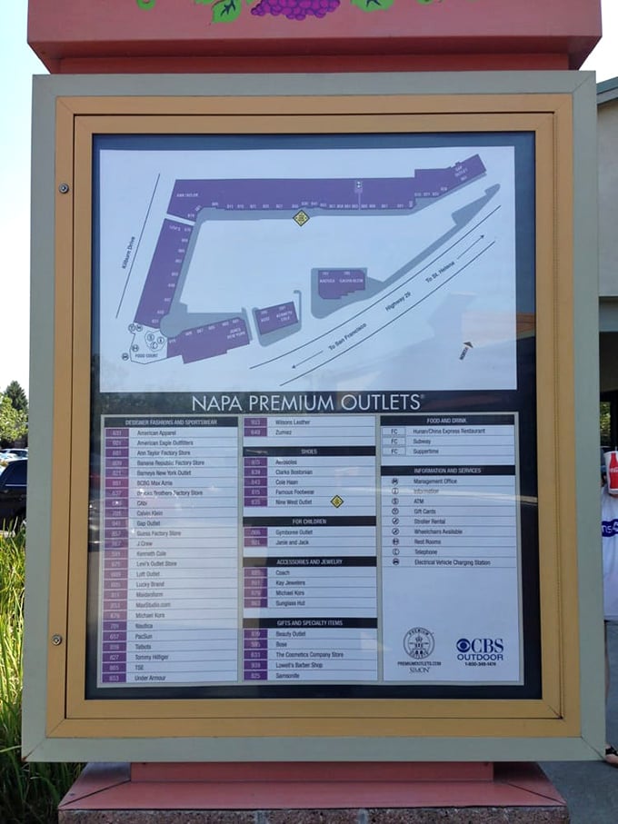 The mall directory reveals the true magnitude of this shopping paradise—a treasure map where X marks the spot for every brand you've ever wanted but couldn't afford.
