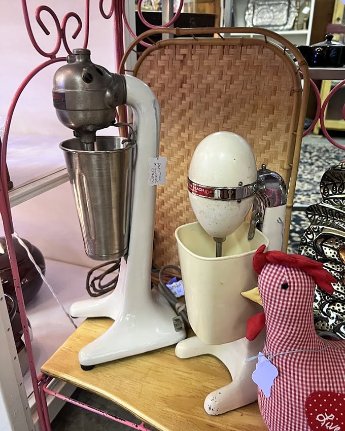 Kitchen nostalgia comes in cream-colored appliances, where milkshakes were events and egg beaters required elbow grease instead of batteries.