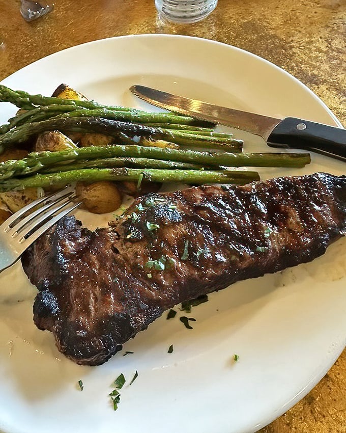 This New York Strip steak and asparagus plate isn't just dinner—it's a reminder that sometimes the classics become classics for very good reasons.