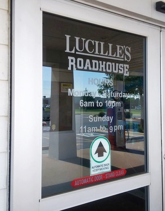Clear signage welcomes hungry travelers from dawn until well after dusk—because great roadhouse food shouldn't be limited by conventional mealtimes.