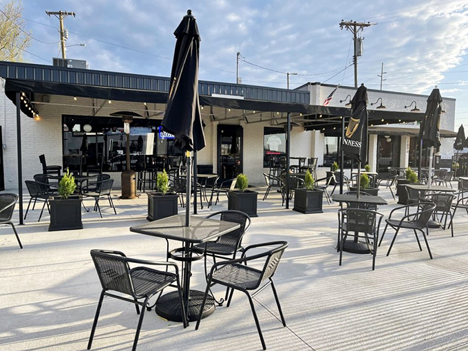 The spacious patio invites al fresco dining when Tennessee weather cooperates – which, thankfully, is more often than in actual Boston.