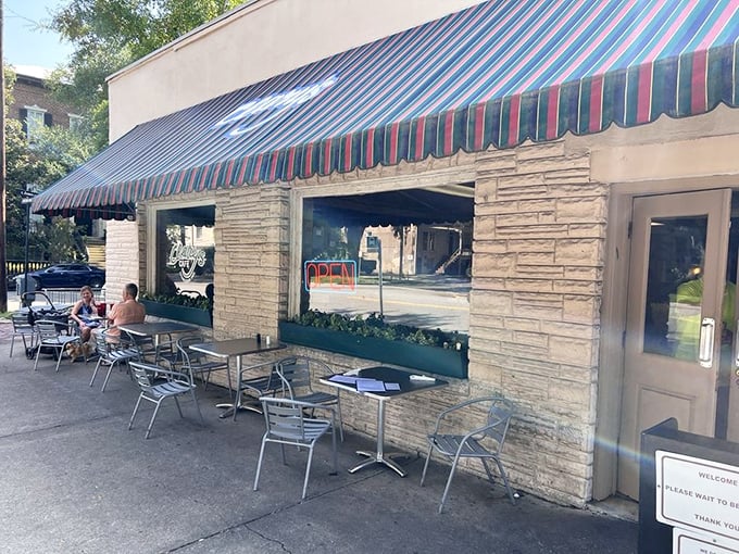 Outdoor tables where the Savannah air adds that special something to your coffee—a front-row seat to the city's morning rhythm.