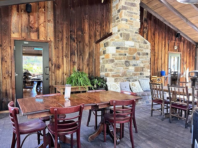 The outdoor seating area doesn't just offer fresh air—it provides the perfect stage for meals that deserve to be enjoyed under Pennsylvania skies.