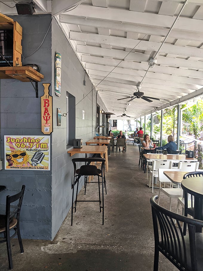 Florida dining as it should be—casual, breezy, and utterly unpretentious. These outdoor tables have hosted more meaningful conversations than most therapists' offices.