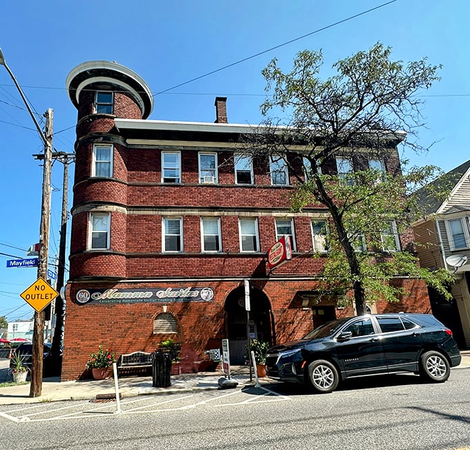 The distinctive rounded corner of this brick building has been a Cleveland landmark, standing sentinel over countless family dinners and first dates.