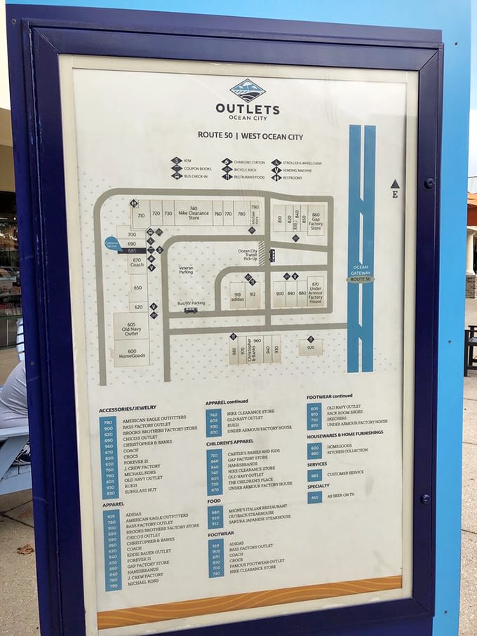 The treasure map of savings reveals the layout of this shopping kingdom, where X marks the spot for everything from designer handbags to gourmet chocolates.