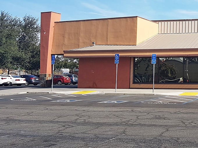 Handicap parking spots right up front, because everyone deserves easy access to unlimited crab legs.