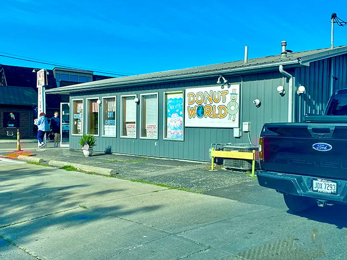 The parking lot—the final obstacle between you and donut nirvana. Those empty spaces are practically begging you to stop in.