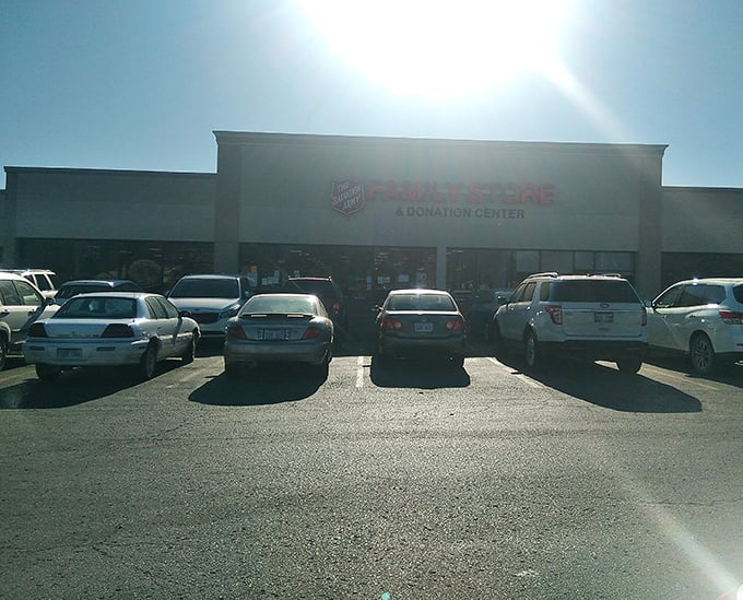 Even the parking lot fills up with treasure hunters. Kansas thrifters know – the early bird gets the vintage vinyl record collection.