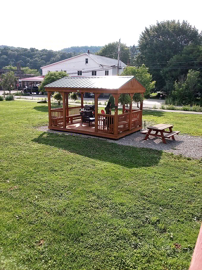 This charming gazebo offers the ideal spot for a picnic with a view—just add sandwich and prepare for instant contentment.