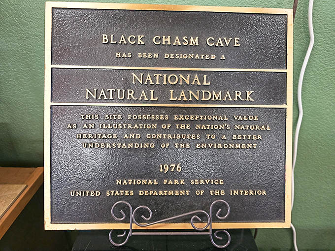 Official bragging rights! This plaque confirms what your eyes already told you – this place is nationally significant natural treasure.