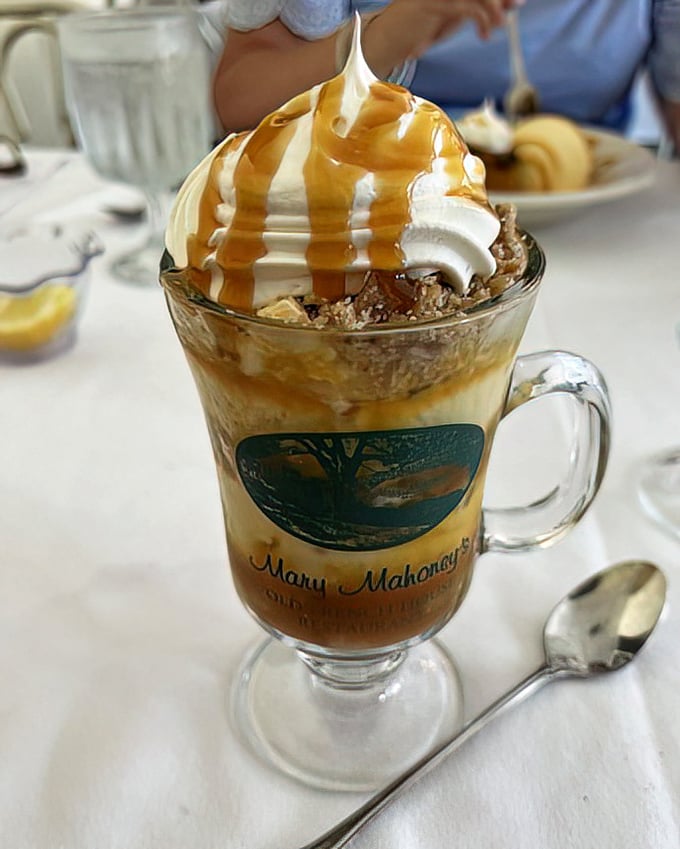 A praline parfait that doesn't so much end your meal as provide a standing ovation for it.