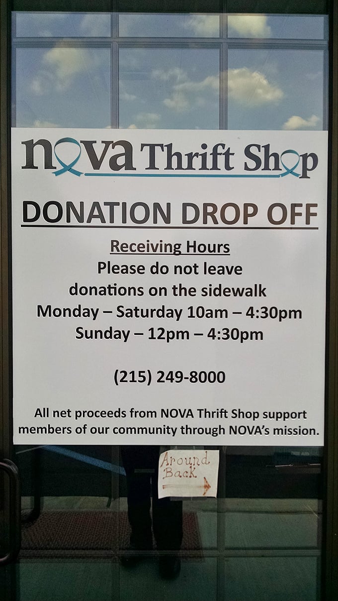 The rules of donation – where the circle of giving continues with hours generous enough for weekend purging sessions.