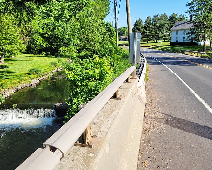 Sadds Mill Road offers that perfect blend of nature and infrastructure – a stream for contemplation and a road for when contemplation is done.