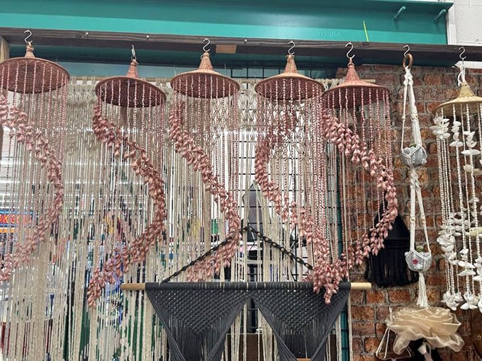 Seashell chandeliers that bring beachside ambiance to inland homes. Ocean-inspired decor that whispers "coastal living" even in the desert.