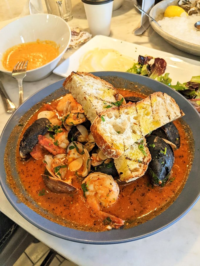 Cioppino that tells the story of California's coast—a tomato-rich broth playing host to the ocean's finest residents.