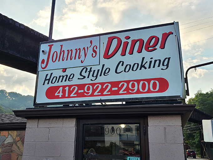 That sign isn't just advertising a diner—it's a beacon of hope for the breakfast-deprived souls of western Pennsylvania.