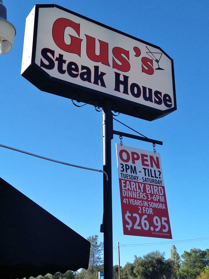This sign doesn't just advertise a restaurant—it's a beacon of hope for hungry travelers seeking refuge from mediocre meals.