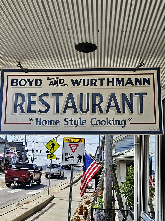 Home Style Cooking isn't just a slogan—it's a solemn promise. This sign has guided hungry travelers for generations.