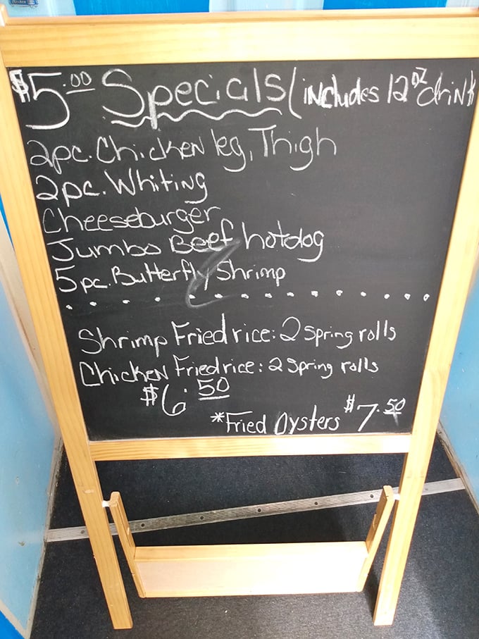 The specials board—a chalkboard of possibilities that makes decision-making both the hardest and most rewarding part of your visit.