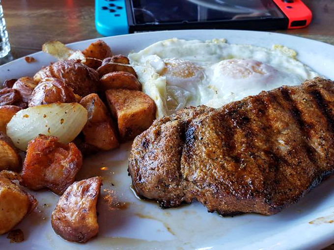 Steak and eggs, the power couple of breakfast – better together than Sonny and Cher ever were.