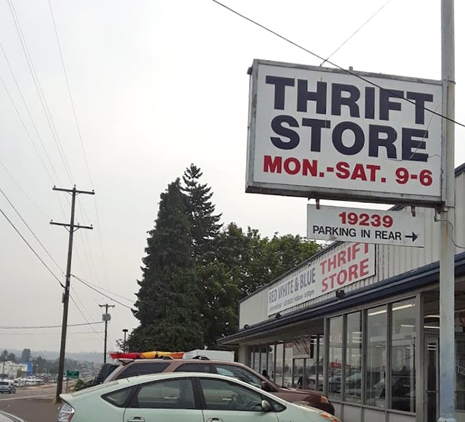 The no-nonsense signage tells you everything you need to know—this isn't about Instagram aesthetics, it's about serious bargain hunting.