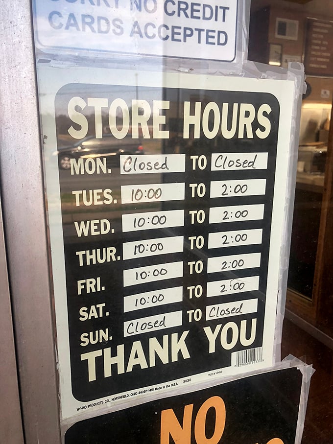 Store hours that remind us good things can't be rushed—limited availability just makes these burgers taste that much more special.