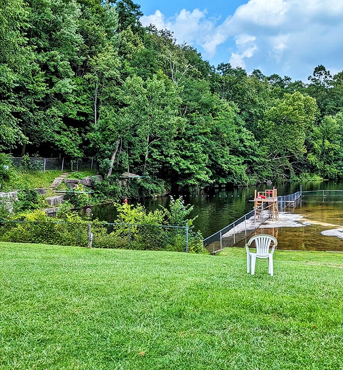 The Peninsula Quarry's swimming area offers a refreshing dip with a side of local history – nature's own swimming pool carved from industrial roots.