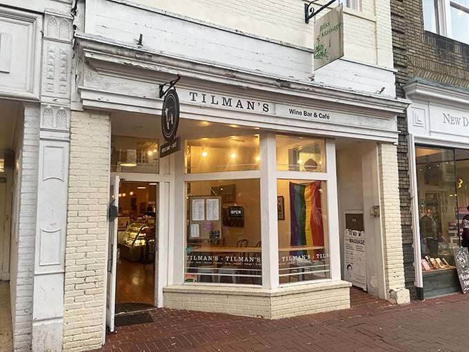 Tilman's Wine Bar & Café offers a welcoming storefront where oenophiles and novices alike can explore vintages in an unpretentious atmosphere.