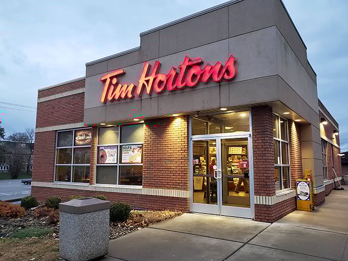 Tim Hortons brings its Canadian coffee charm to Ohio—where "double-double" becomes part of the local lexicon and donuts are a legitimate breakfast.