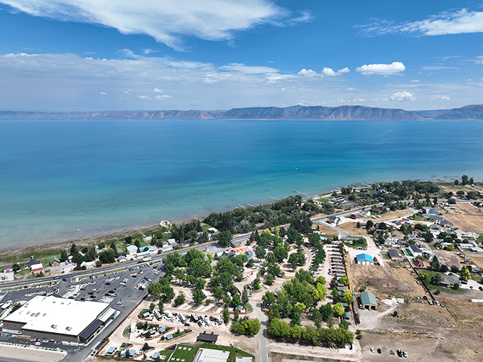 Bird's eye perspective reveals Garden City's perfect positioning—a community that knows it hit the location lottery with this view.