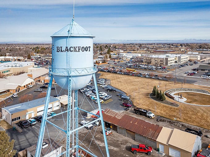 That iconic water tower standing tall, reminding everyone exactly where they are and why they love it.