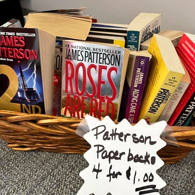 James Patterson paperbacks priced so low, it's the only real mystery. Four books for a dollar is the deal of the century.