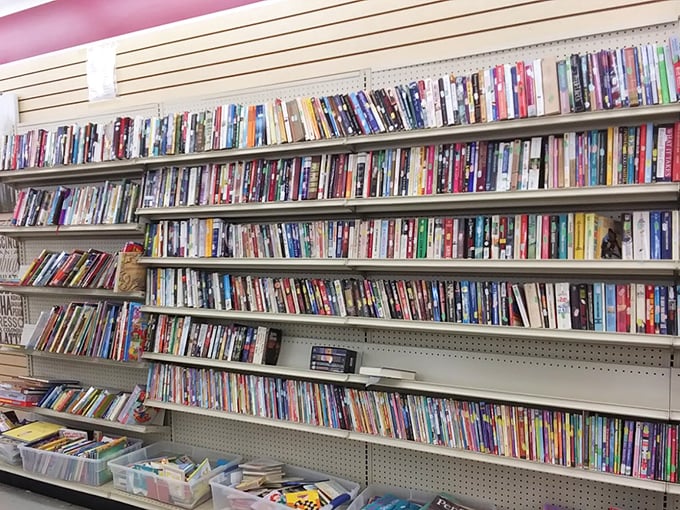 The book section: a paper playground where bestsellers from every era wait patiently for their next reader. Literary treasures at paperback prices!