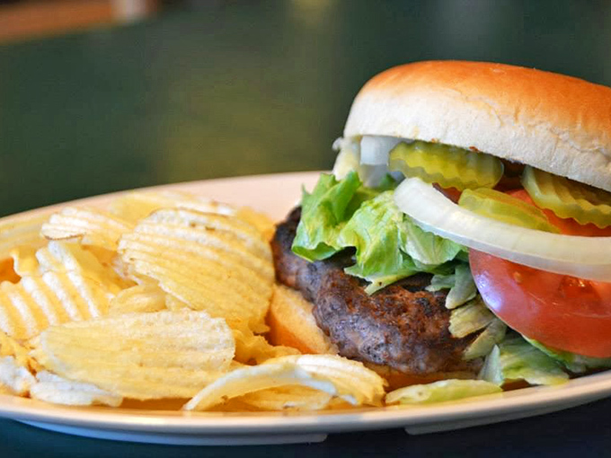 A classic burger that doesn't need fancy toppings or pretentious names—just fresh ingredients and the promise of satisfaction with every bite.