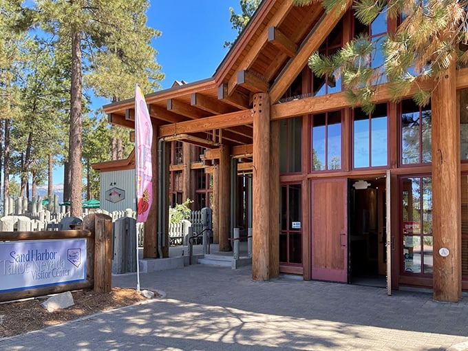 The visitor center that looks like it grew right out of the forest. Rustic luxury that respects its surroundings.