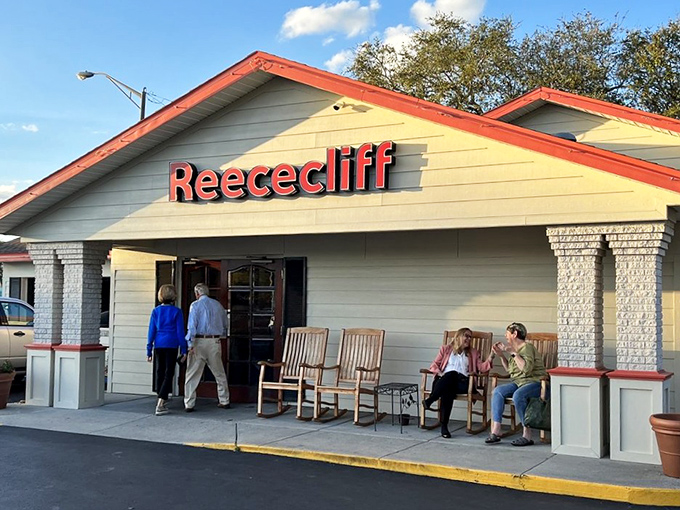 The morning light catches Reececliff's welcoming exterior, promising a day that starts right – with biscuits, gravy, and Florida hospitality.