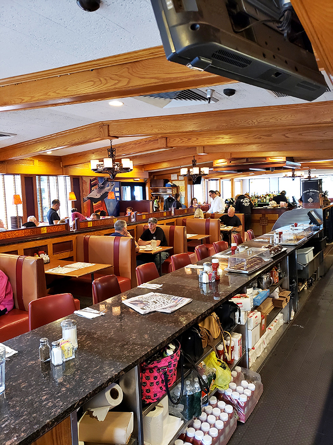 The counter—where solo diners become regulars and servers become friends. That marble top has heard more Jersey stories than a Springsteen album.