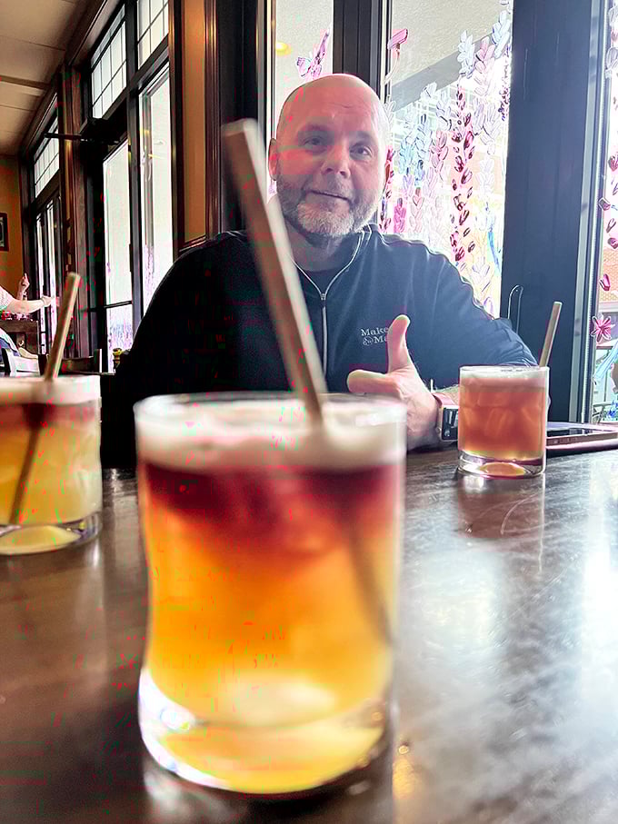 The genuine smile of a patron enjoying his drink says more about J K O'Donnell's than any review ever could – that's the face of someone who's found his happy place.
