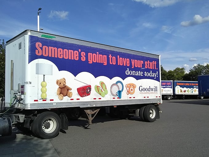 Someone's going to love your stuff—truer words were never painted on the side of a donation truck.