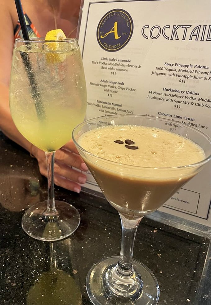 Cocktails that prove Amicci's isn't just about the food—their liquid offerings deserve their own round of applause.