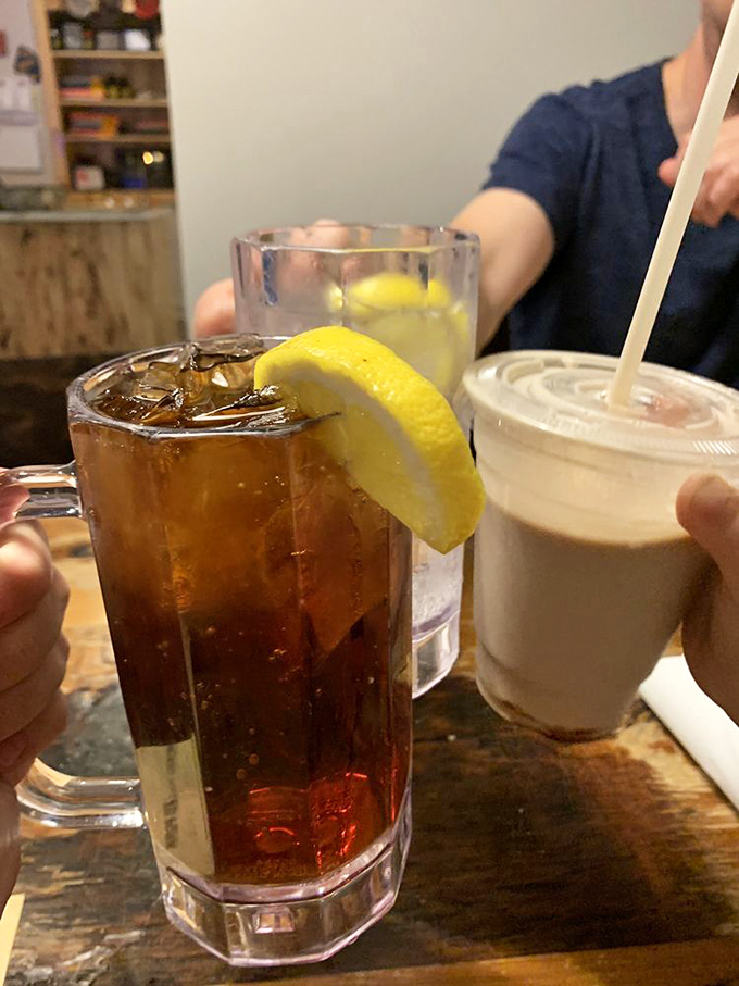 Sweet tea and milkshakes—because sometimes you need both kinds of southern comfort to wash down serious barbecue.