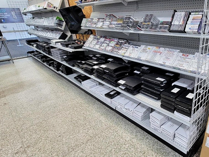 Electronic treasure trove or technological time capsules? These shelves offer everything from obsolete gadgets to perfectly functional tech at prices that feel like theft.