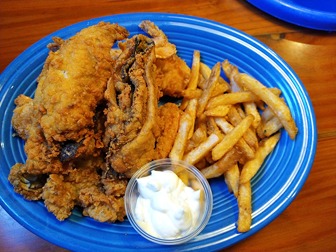 Fish and chips that would make a British pub jealous. Crispy, flaky, and requiring absolutely no passport to enjoy.