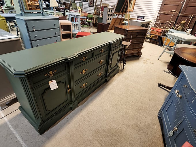 That sage green dresser isn't just furniture—it's the statement piece your living room has been texting you about for months.