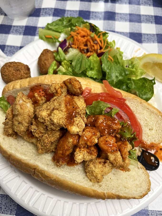 Bold flavors that bite back—in the best way possible. This po' boy is rich in flavor and Southern charm, proving alligator isn't just for swamp tours.