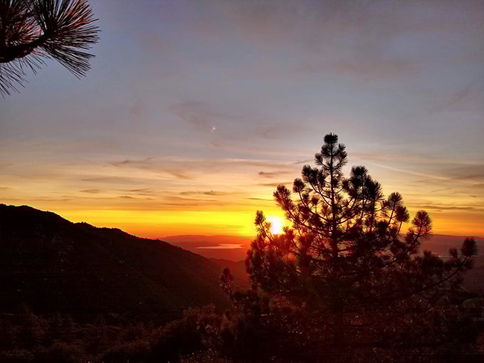 That moment when the sun dips below the horizon and paints the sky in impossible colors—nature's version of a standing ovation.